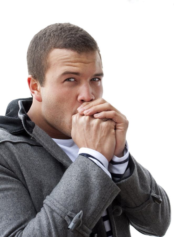 Attractive Male Isolated on White Stock Image - Image of multi, cold ...