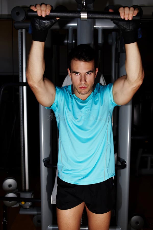 Attractive Sportsman at the Gym Doing Exercise on the Treadmill Stock ...