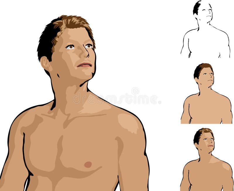 Attractive Man Illustration Stock Vector - Illustration of design, face ...