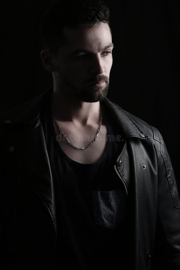 Attractive Man Looking Down Stock Image - Image of background, person ...