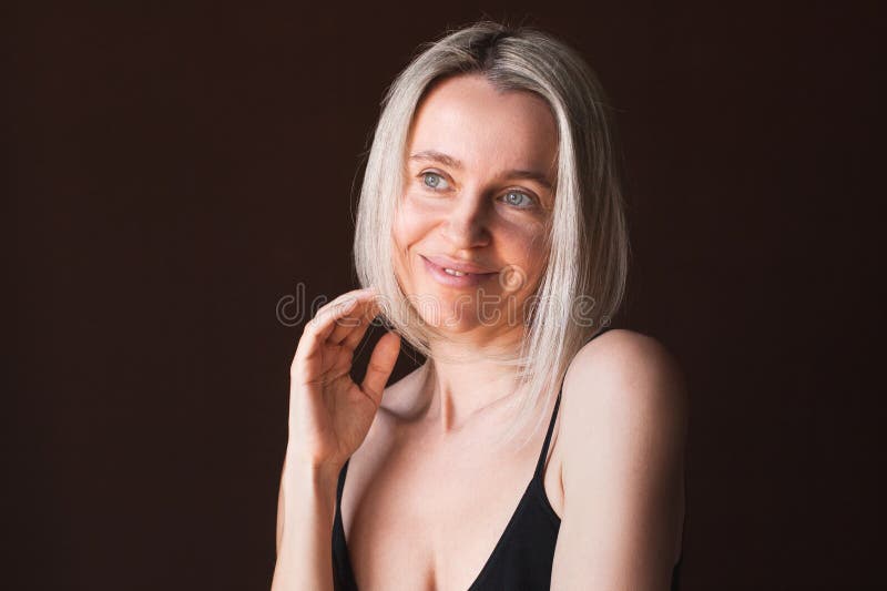 Attractive Middle Aged Woman Enjoys Herself And Her Body Loves Herself