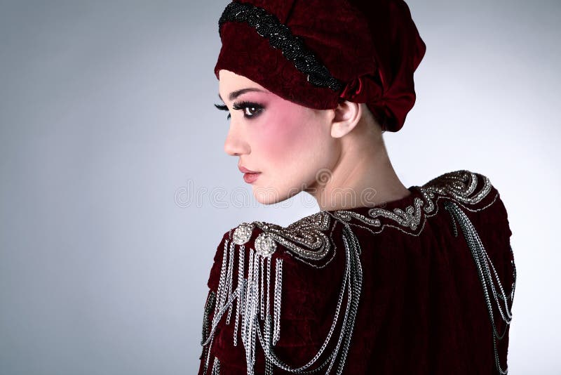 Attractive Model in Exclusive Design Clothes Stock Photo - Image of ...