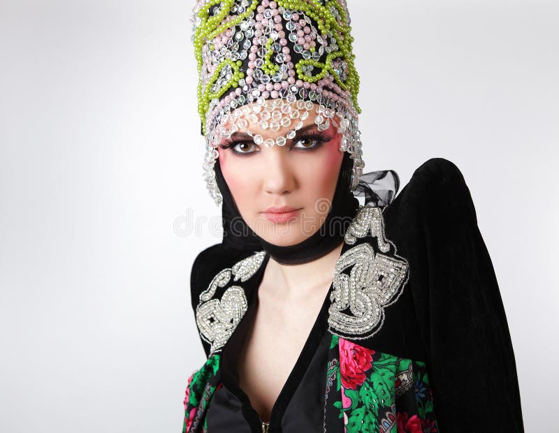 Attractive Model in Exclusive Design Clothes Stock Image - Image of ...