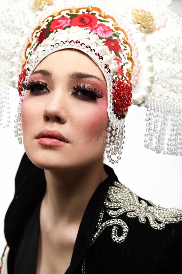 Attractive Model in Exclusive Design Clothes Stock Photo - Image of ...