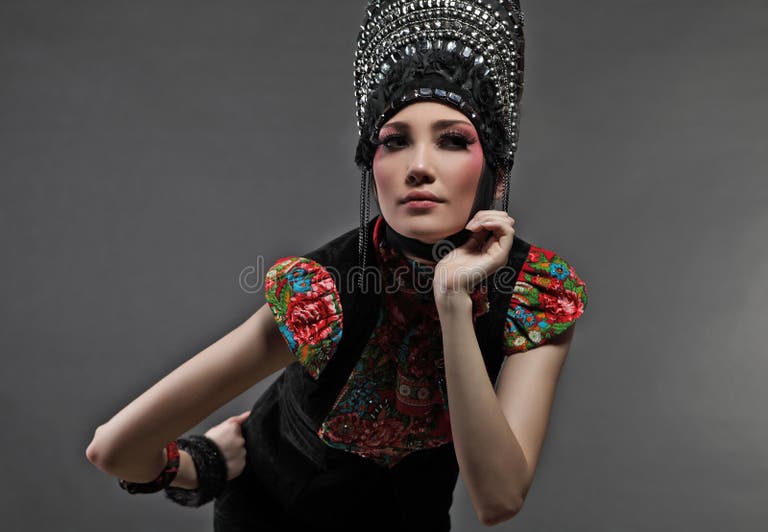 Attractive Model in Exclusive Design Clothes Stock Image - Image of ...