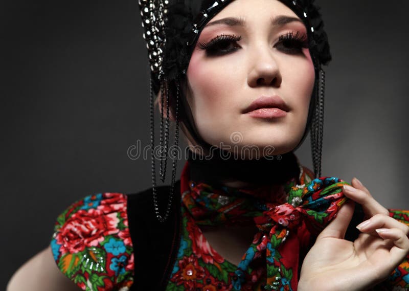 Attractive Model in Exclusive Design Clothes Stock Image - Image of ...