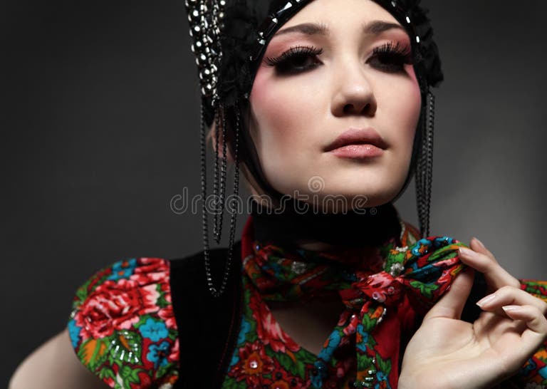 Attractive Model in Exclusive Design Clothes Stock Image - Image of ...