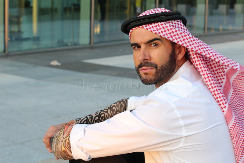 Attractive Modern Arabic Man Looking at Camera Stock Photo - Image of ...
