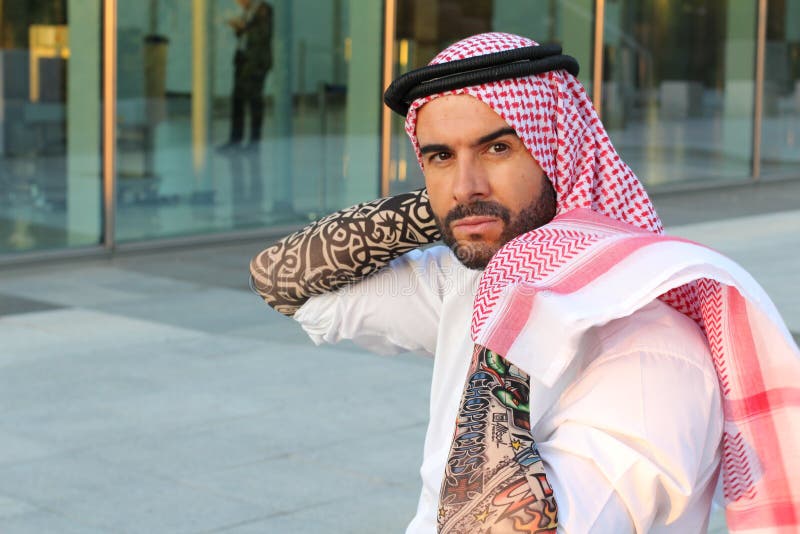 Attractive Modern Arabic Man Looking at Camera Stock Photo - Image of ...