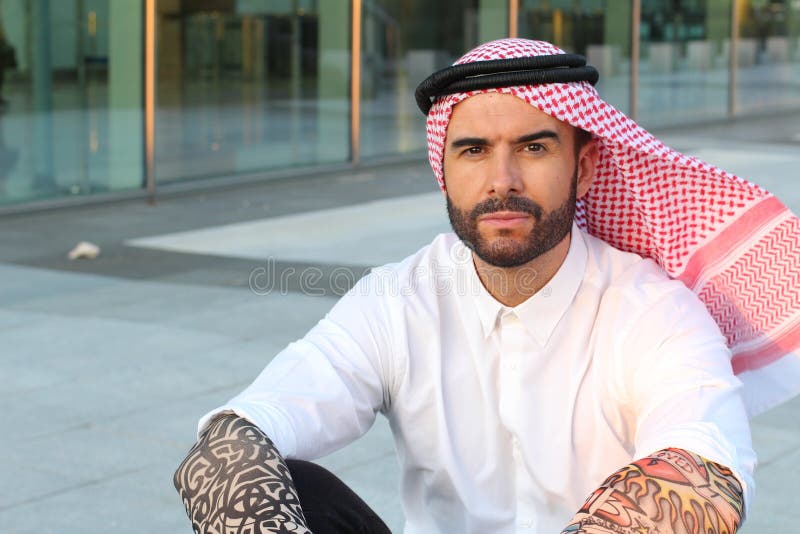 Attractive Modern Arabic Man Looking at Camera. Stock Photo - Image of ...