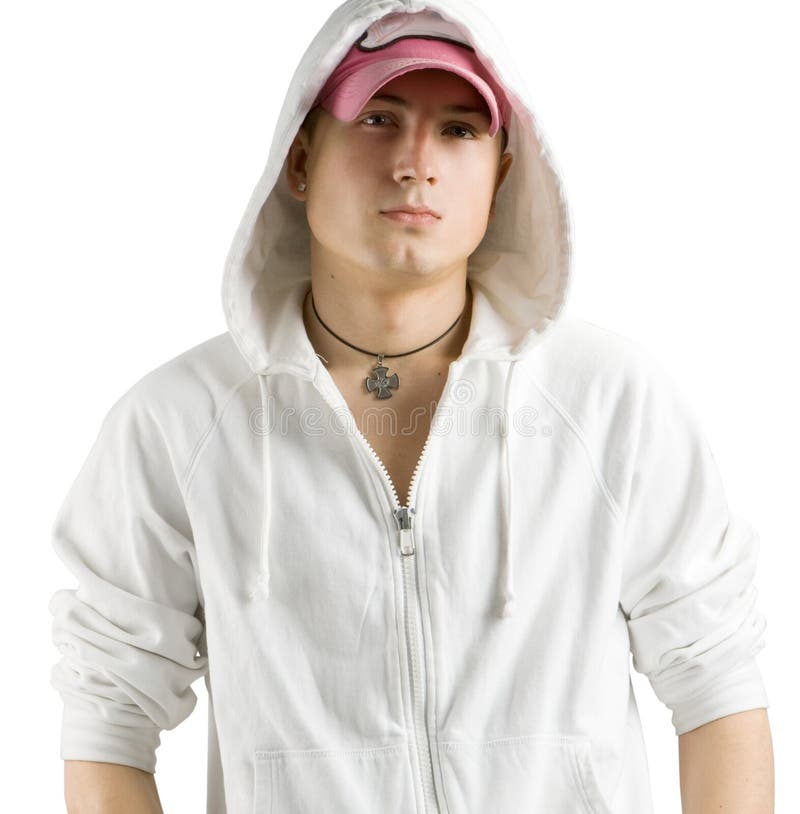 Attractive modern man stock photo. Image of looking, hood - 7163240