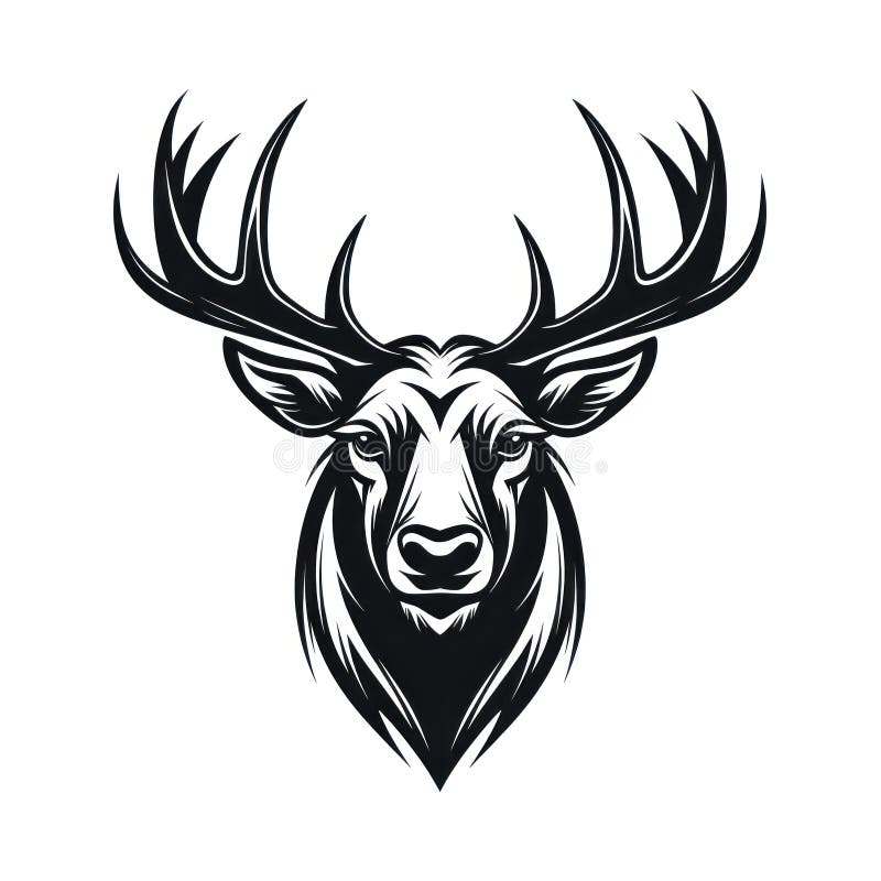 Attractive Moose Logo Design AI Generated Stock Illustration ...