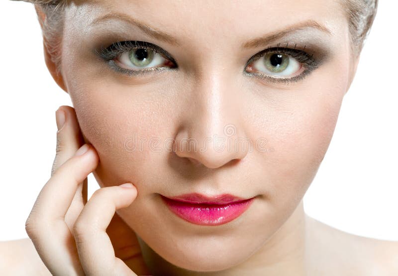 Attractive Natural Woman Face Stock Photo - Image of caucasian ...