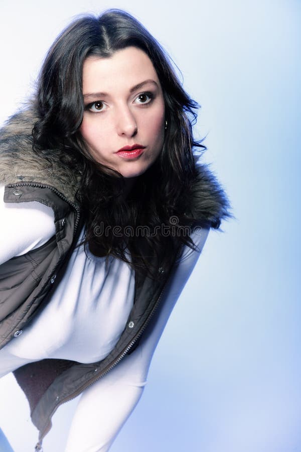 Attractive Plus Size Model in Casual Clothes Stock Image - Image of ...