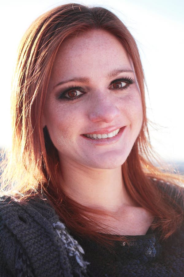 Attractive Red Head Woman stock photo. Image of lady - 23302716