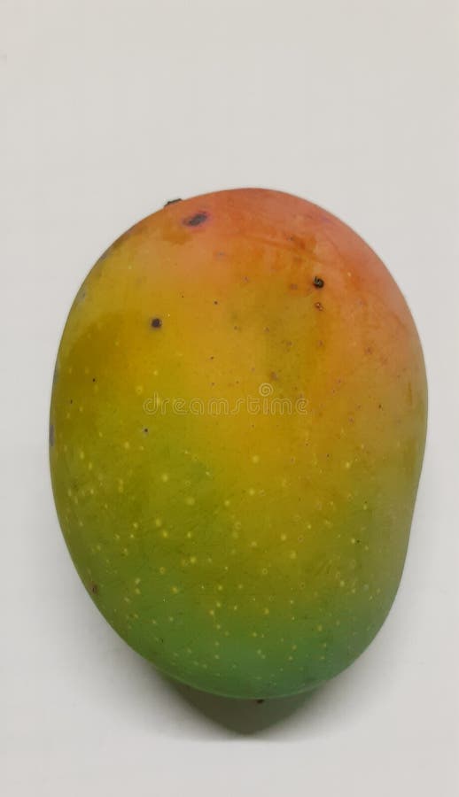 Attractive Ripe Red Mango Fruit Isolated on White Background Stock ...