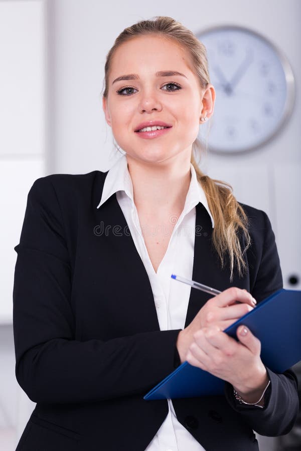 Secretary Writing Instructions Stock Photo - Image of activity, place ...