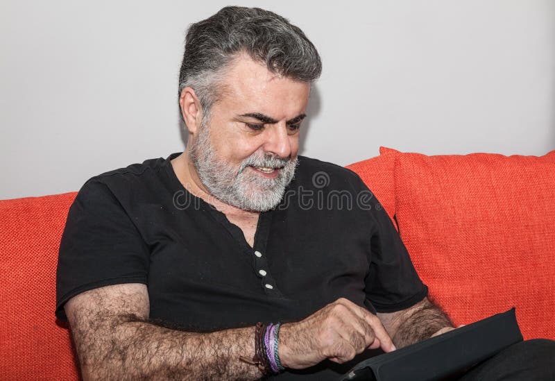 Attractive Senior with White Beard Stock Photo - Image of wear, smile ...