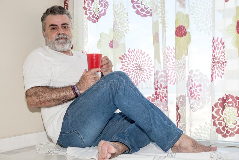 Attractive Senior with White Beard Stock Image - Image of aged ...