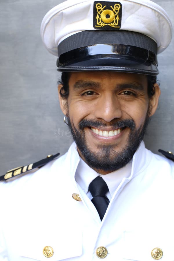 Attractive Ship Captain with Elegant Uniform Stock Image - Image of ...