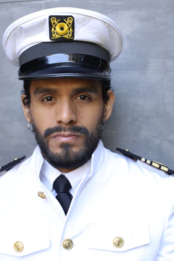 Attractive Ship Captain with Elegant Uniform Stock Photo - Image of ...
