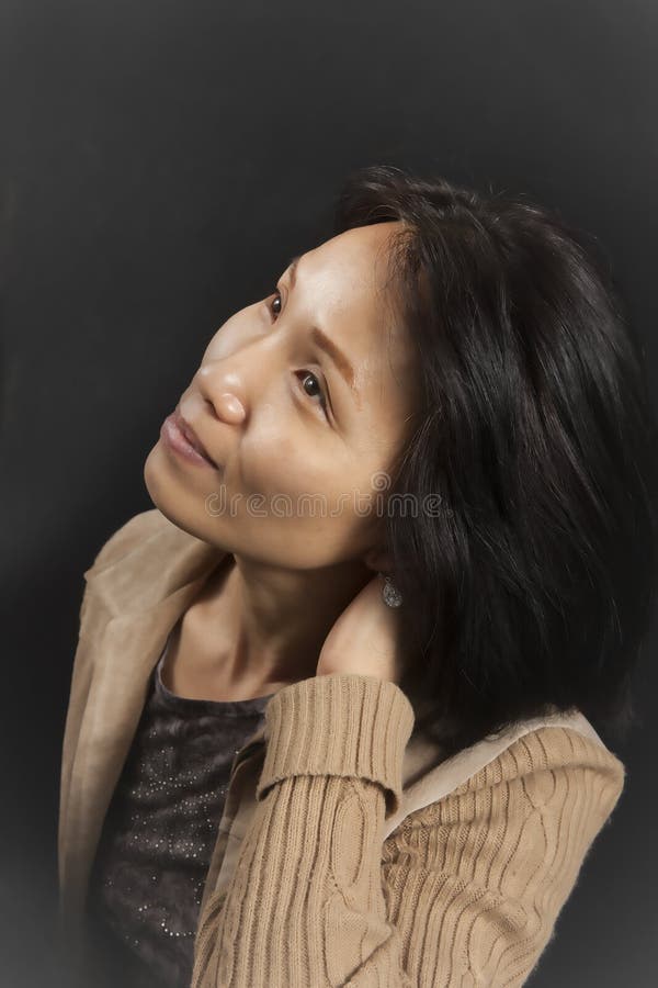 Attractive side pose. stock image. Image of lady, female - 71888775