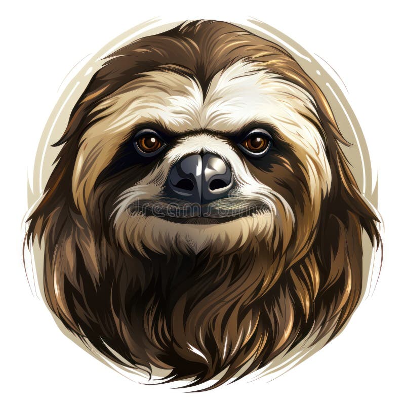 Attractive Sloth Logo Design AI Generated Stock Illustration ...