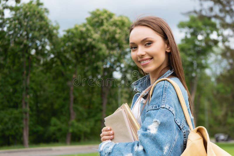 And Attractive Student Looking at Camera Stock Image - Image of outside ...