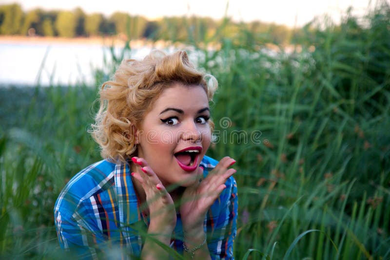 Attractive Surprised Pin Up Girl Stock Image - Image of caucasian, girl ... Attractive Surprised Pin Up Girl Stock Image - Image of caucasian, girl ...