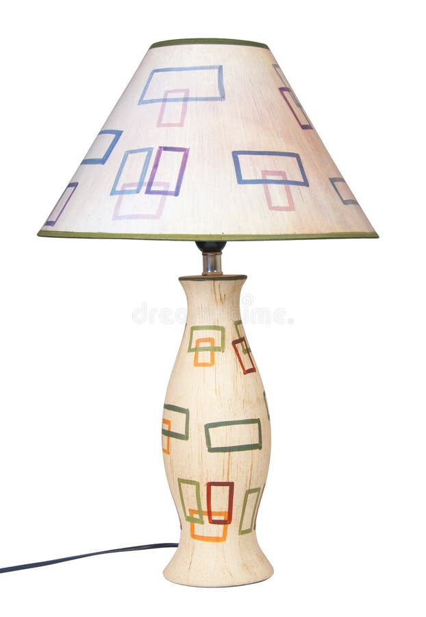 Table lamp stock image. Image of printed, lamp, decorative - 166397