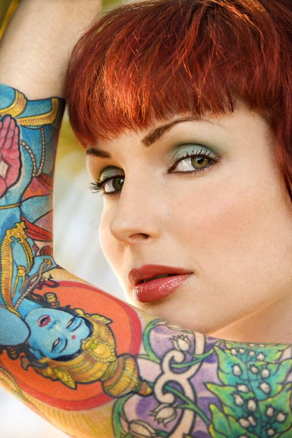Portrait of Tattooed Woman. Stock Image - Image of vertical, color: 2423991 Portrait of Tattooed Woman. Stock Image - Image of vertical, color: 2423991