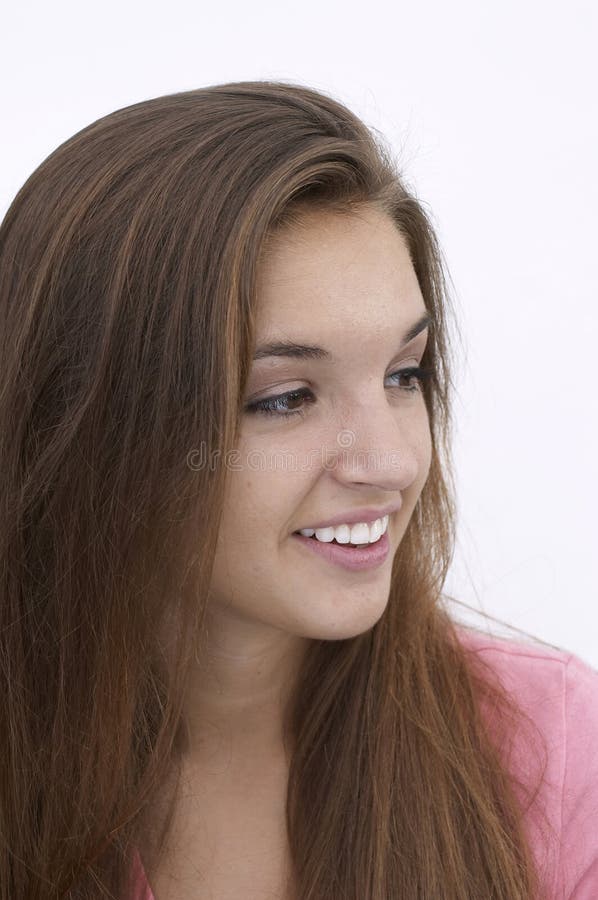 Attractive teen stock photo. Image of pleasant, lips, hairstyle - 1335186
