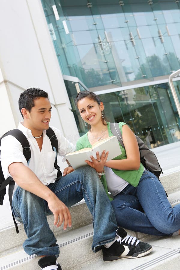 Attractive Teenage Students at College Stock Photo - Image of latina ...