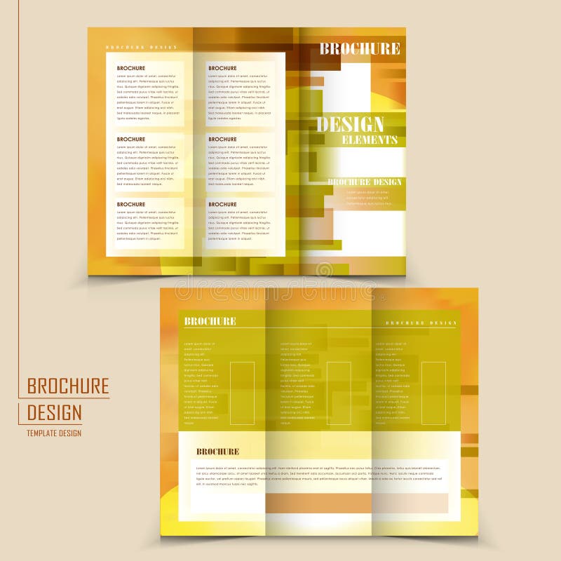 Attractive Tri-fold Template Design Stock Vector - Illustration of ...