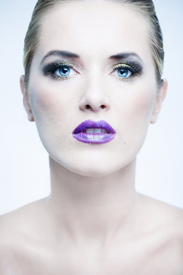 Attractive Woman with Beautiful Makeup. Stock Image - Image of ...