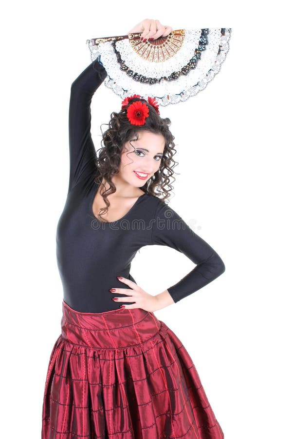 Attractive woman with fan stock photo. Image of beauty - 15064000