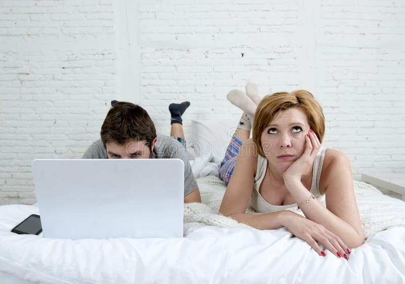 Attractive Woman Feeling Upset Unsatisfied And Frustrated In Bed With