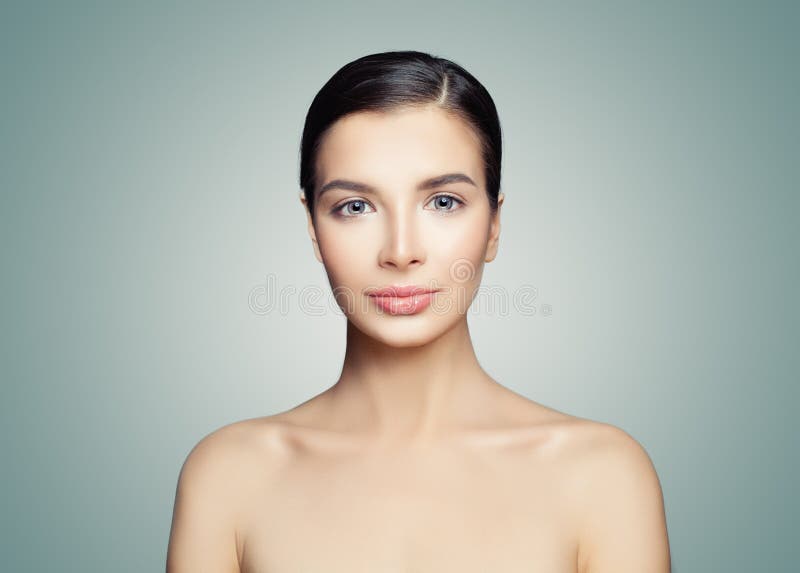 Attractive Woman With Healthy Skin Spa And Wellness Portrait Stock