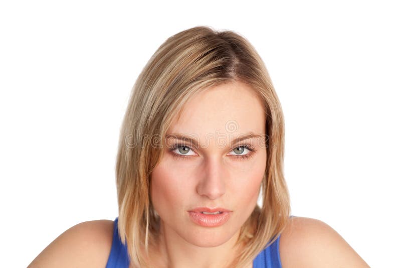 Attractive Woman Looking at Camera while a Smile Stock Image - Image of ...