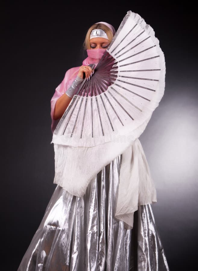 Attractive Woman in Paranja Stock Photo - Image of black, east: 12806880