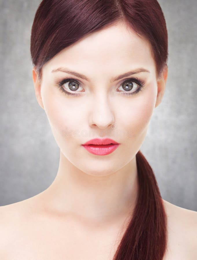 Attractive Woman with Perfect Skin Stock Image - Image of closeup, head ...