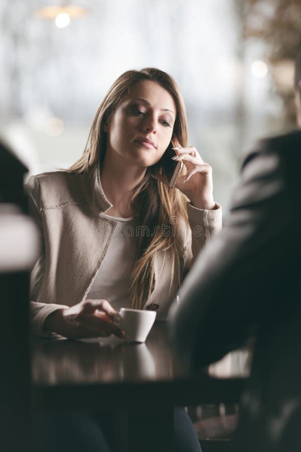 Attractive Woman on the Phone Stock Photo - Image of female, mobile ...