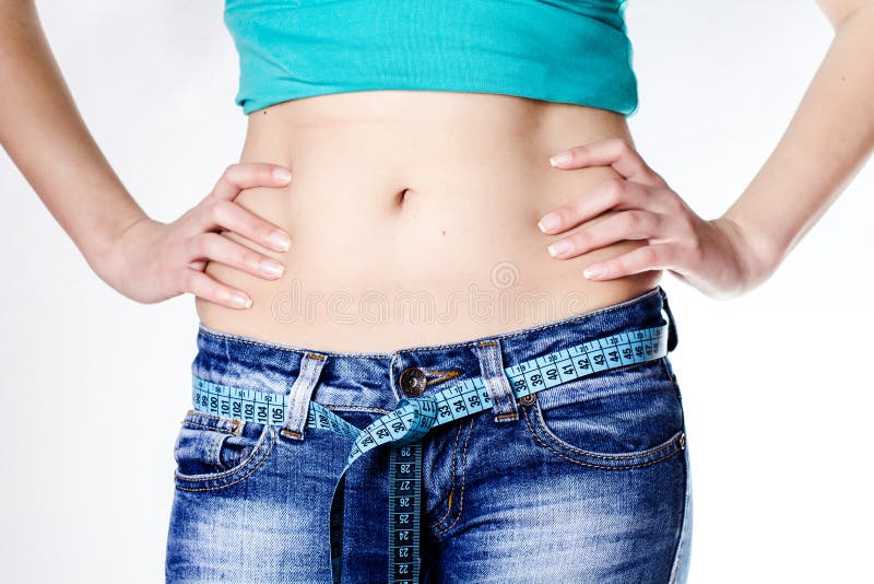 Attractive woman waist stock photo. Image of jeans, girl - 40541822