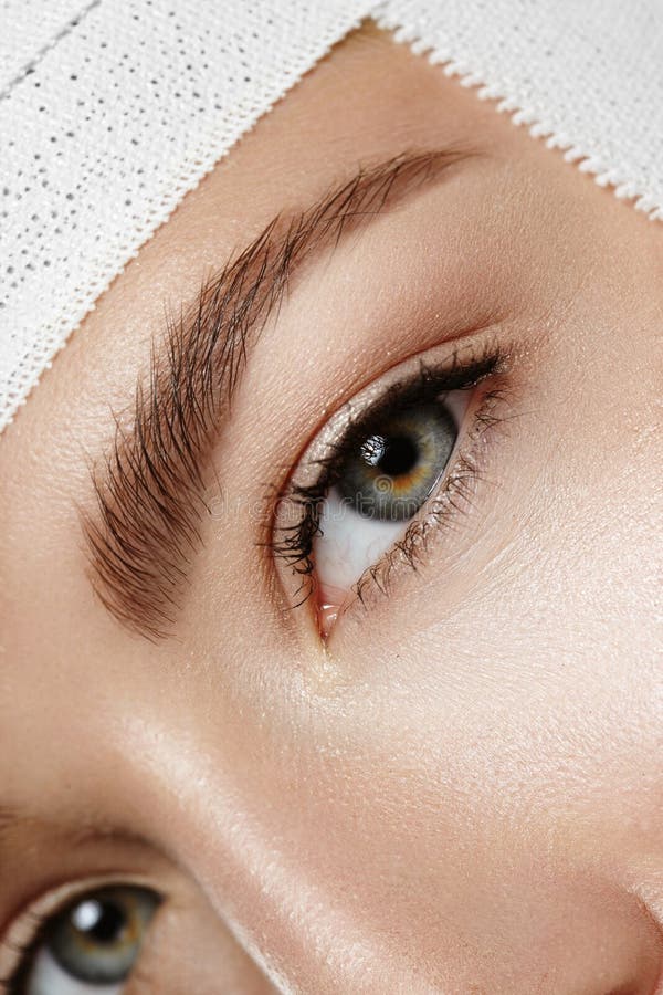 Attractive womans eye stock photo. Image of lashes, light - 55342732