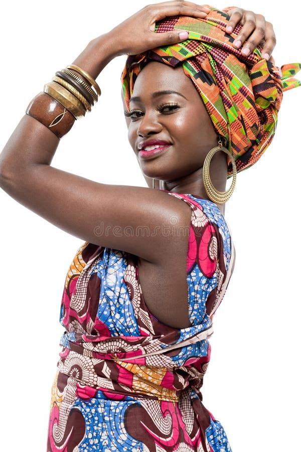 Attractive Young African Fashion Model. Stock Photo - Image of high ...