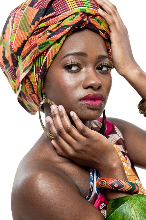 Attractive Young African Fashion Model. Stock Image - Image of ...