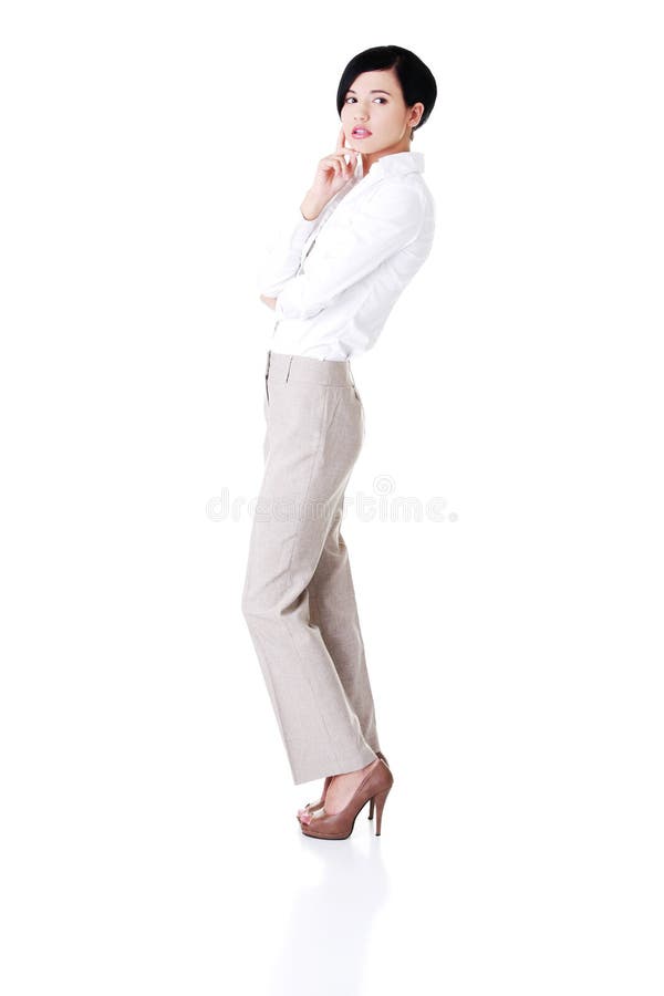 Attractive Young Businesswoman. Vertical Stock Photo - Image of happy ...