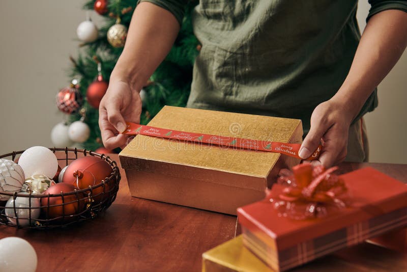 Attractive Young Guy at the Christmas Tree Stock Photo - Image of happy ...
