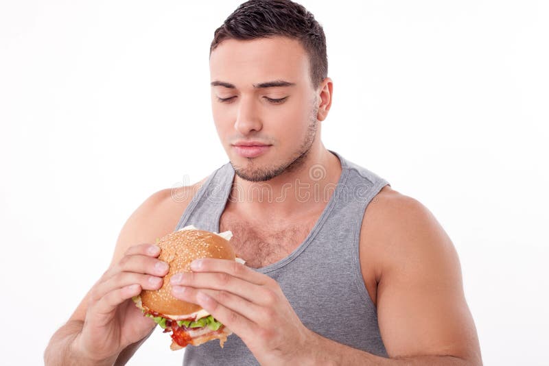 Attractive Young Guy Refusing To Eat Unhealthy Stock Photos - Free ...