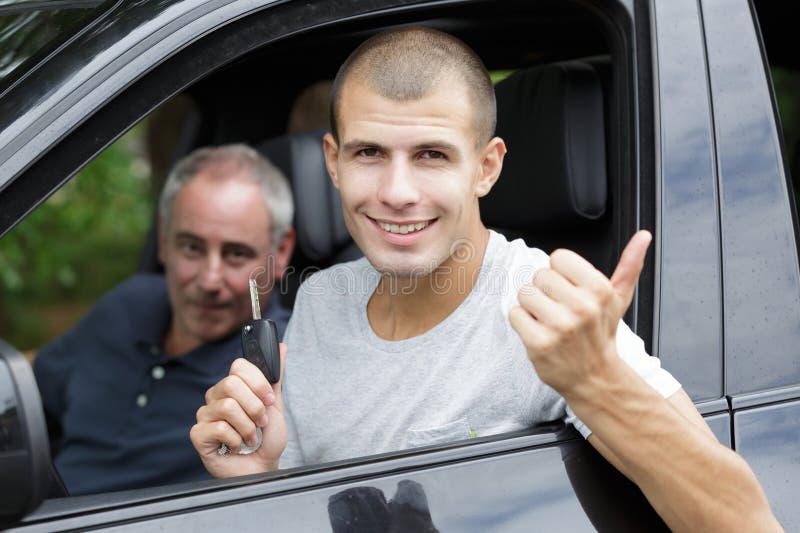 Attractive Young Happy Man Showing New Car Keys Stock Image - Image of ...